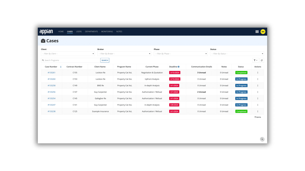 Reinsurance Underwriter Workbench Solution - Bits In Glass